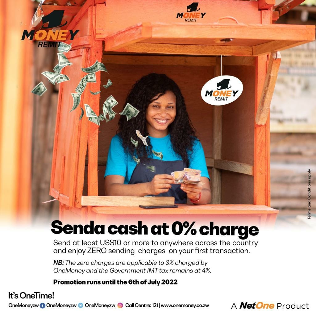 NetOne Unveils OneMoney Remit Zero Charges promotion - Zimbabwe and ...